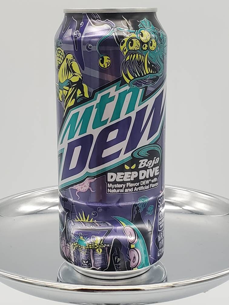 2022 Mountain Dew Mtn Dew Baja Deep Dive Full 16oz Can Treasures of ...