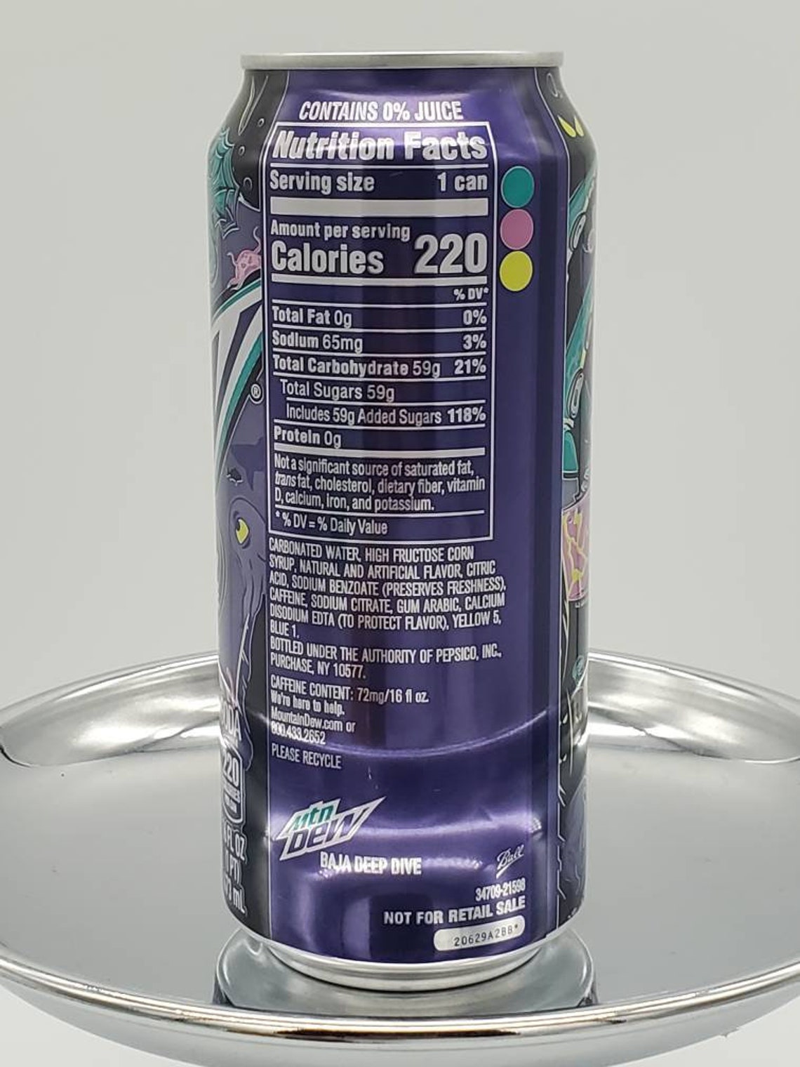 2022 Mountain Dew Mtn Dew Baja Deep Dive Full 16oz Can Treasures of ...