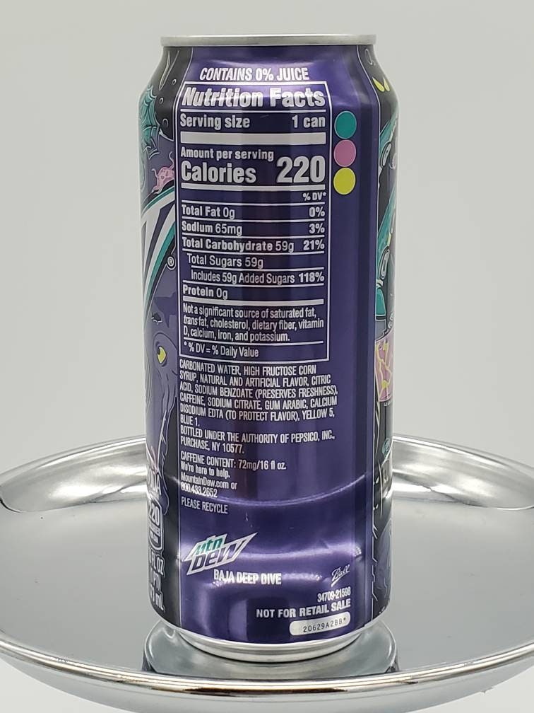 2022 Mountain Dew Mtn Dew Baja Deep Dive Full 16oz Can Treasures of ...
