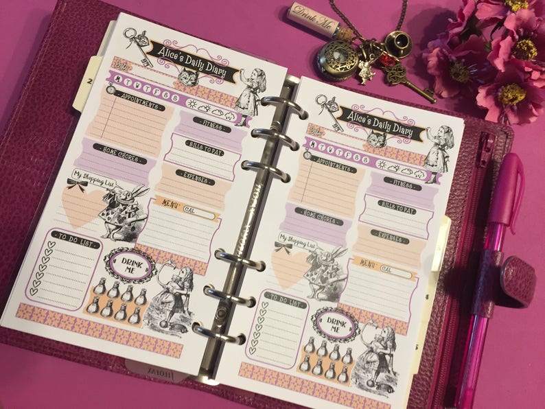 Alice's "printable Set" - Monthly Planner, Daily Planner - Personal ...