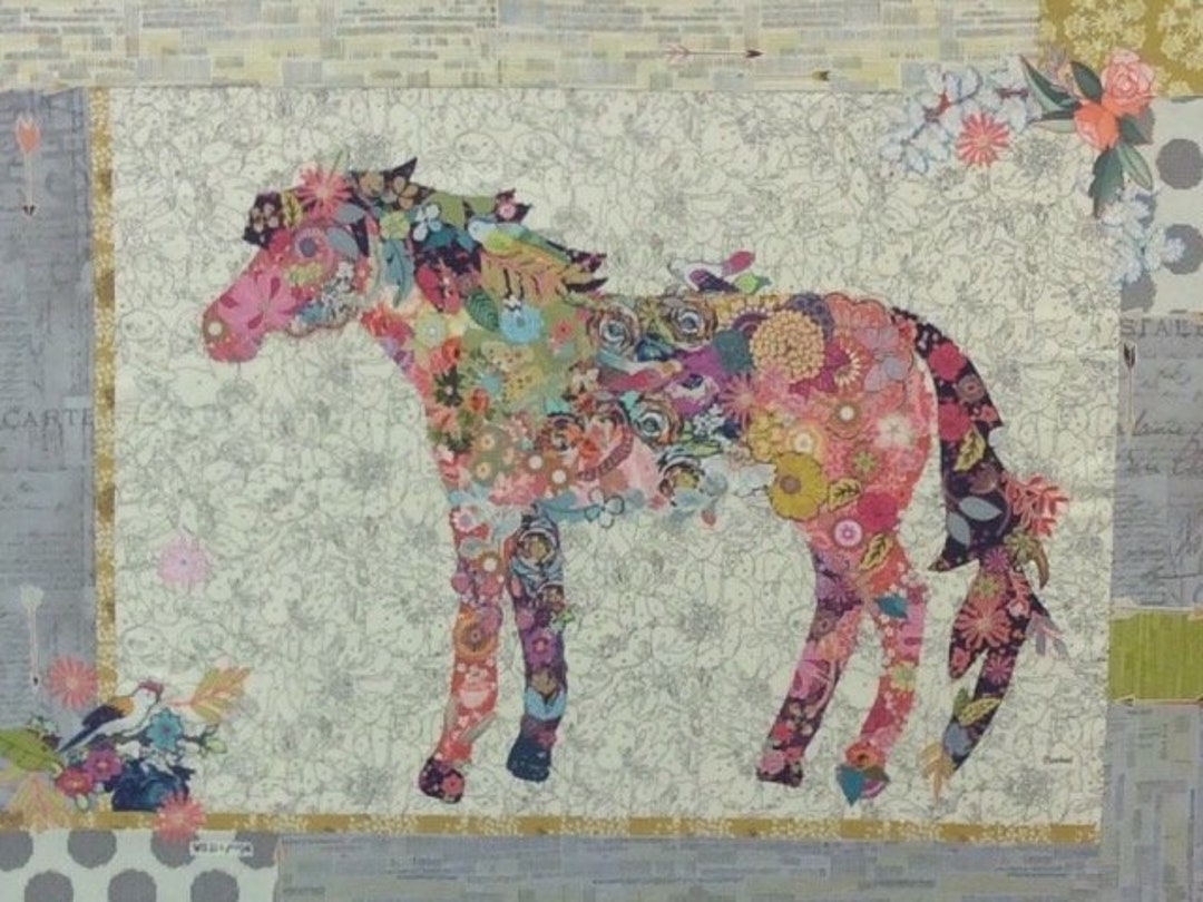 Laura Heine - Confetti Pattern - Collage Quilt Pattern - Horse Quilt ...