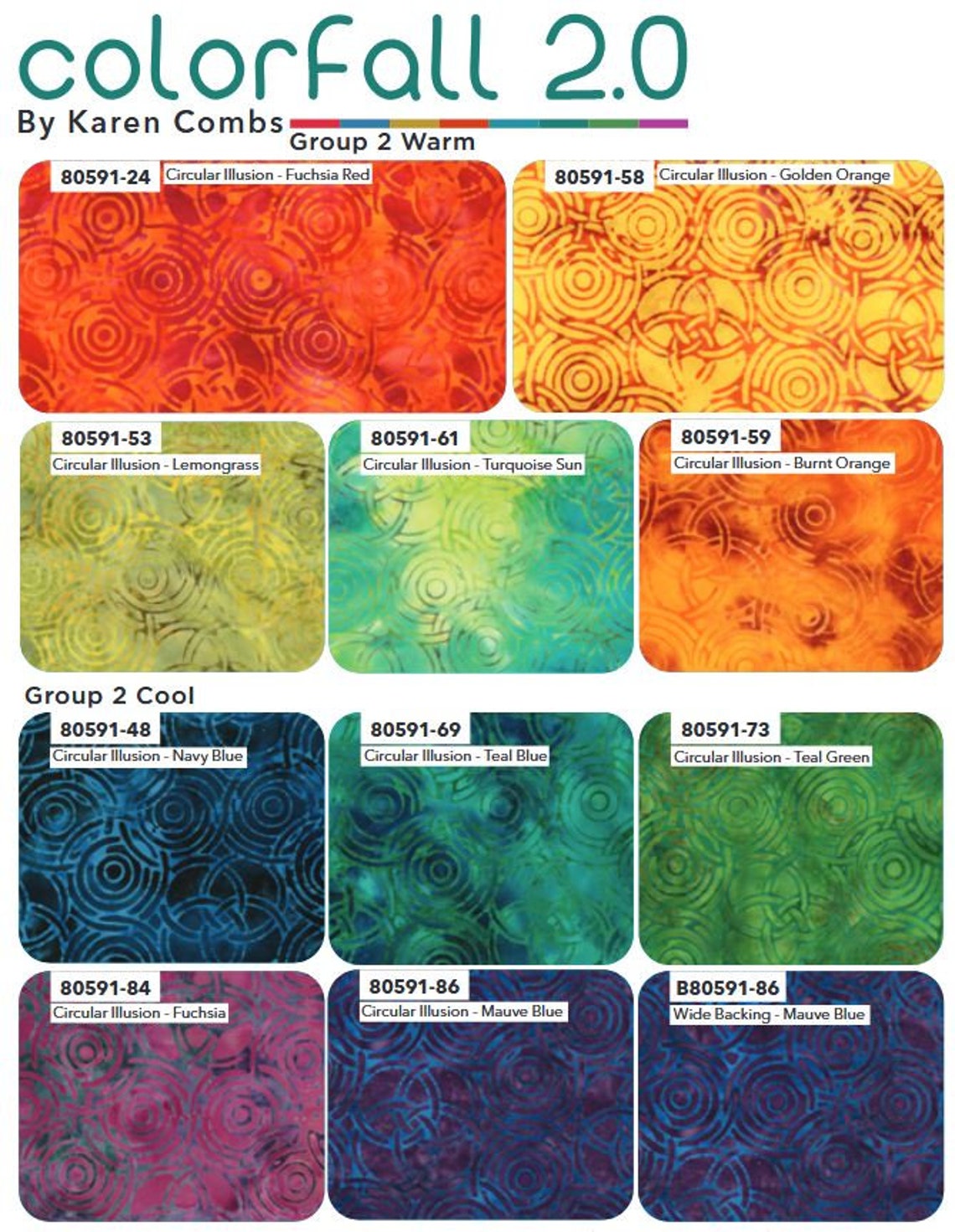 Northcott Banyan Batik Colorfalls 2.0 Circle Batik - Etsy