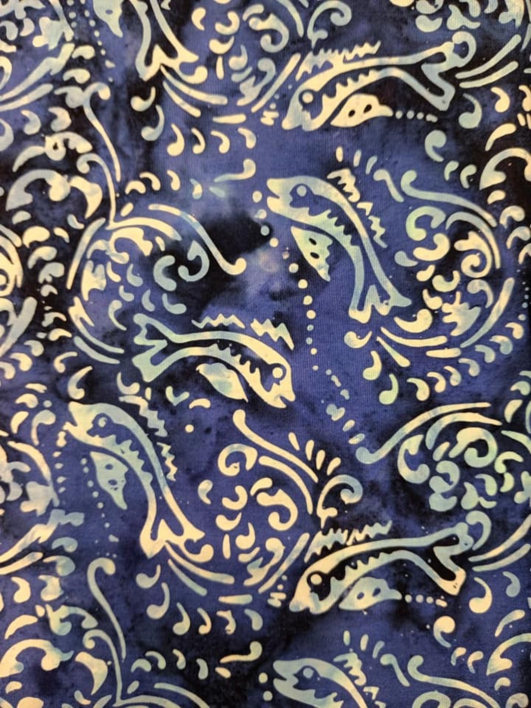 Batiks by Mirah Batik Ocean Splurge Fish OS-1 6143 - Etsy