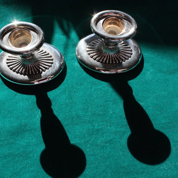 Silver Candlesticks - Etsy