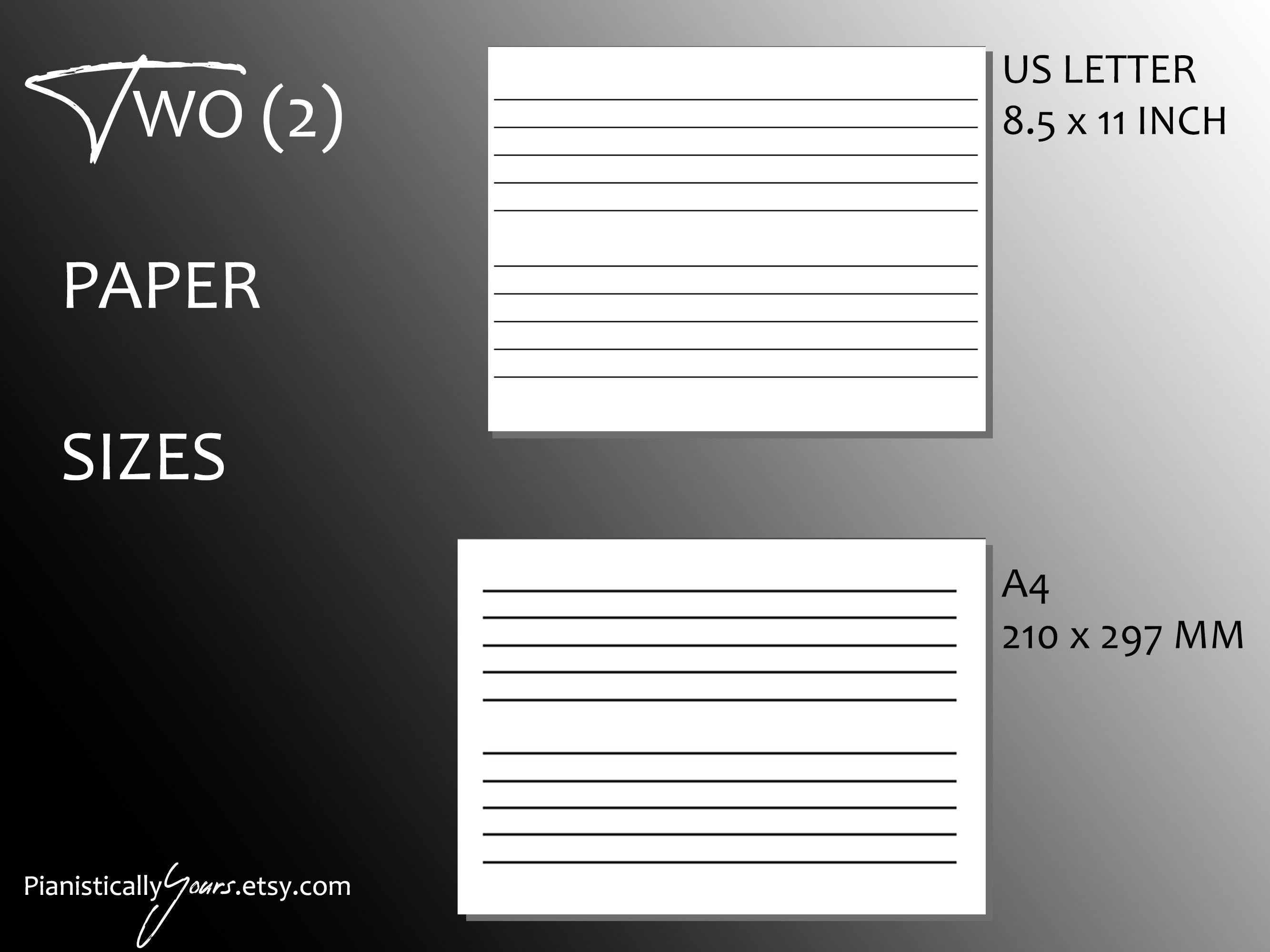 Kids Extra Wide Printable Blank Staff Paper for Big Notes, Landscape ...
