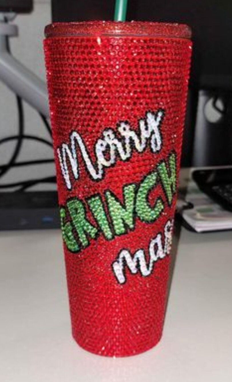 Grinch Rhinestones Tumbler - Etsy