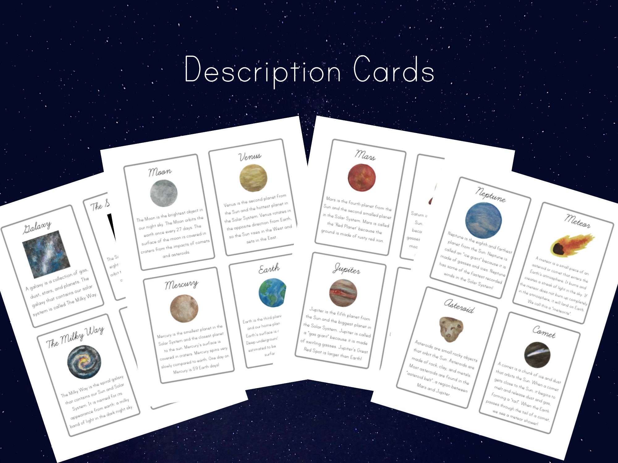 Solar System Unit Study Printable PDF | Etsy