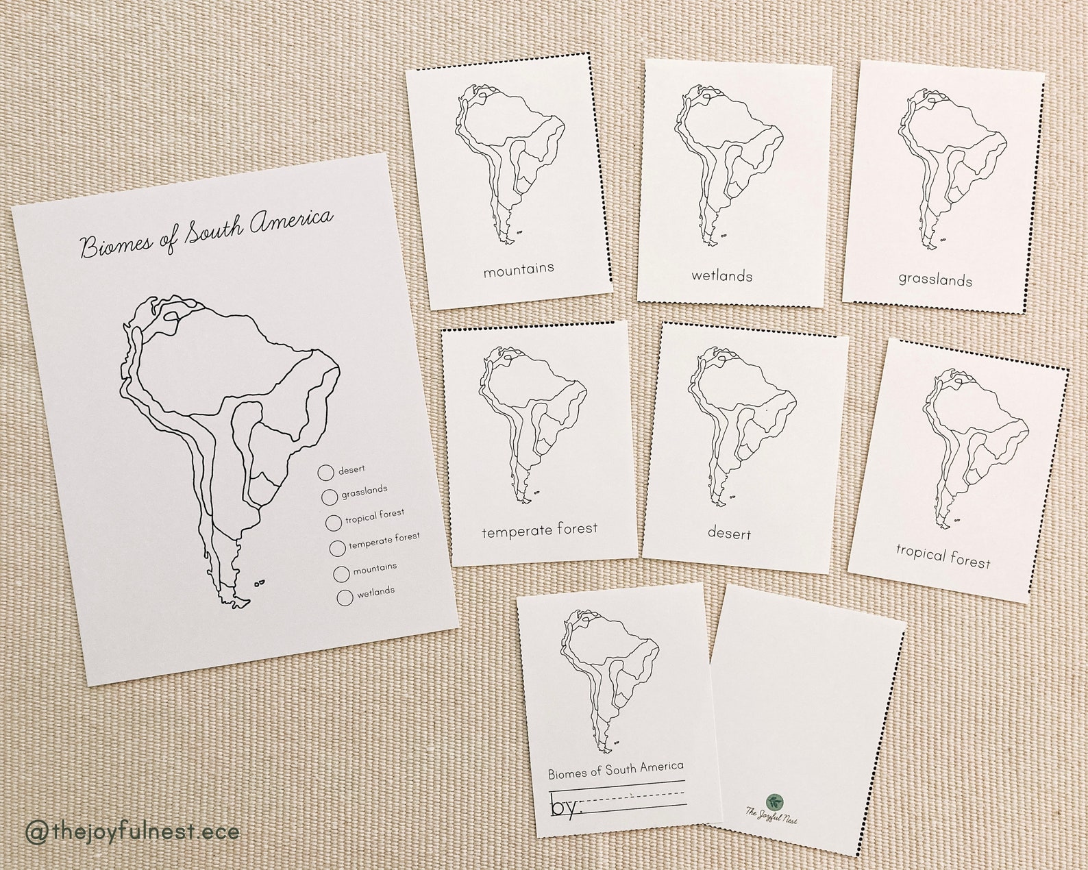 Biomes of South America | Montessori 3-part Cards | Biome Map, Booklets ...