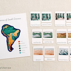 Biomes of South America | Montessori 3-part Cards | Biome Map, Booklets ...