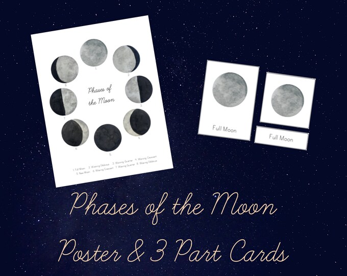 Solar System Poster & Montessori 3 Part Cards Printable PDF - Etsy Canada