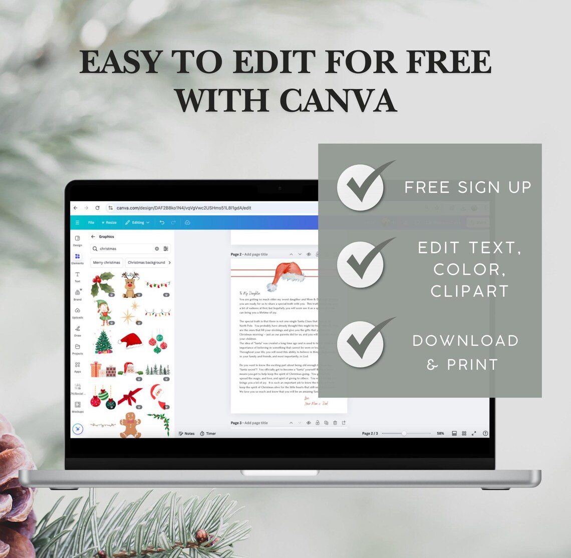 Is Santa Real | Santa Explanation Letter | Santa Letter | EDITABLE ...