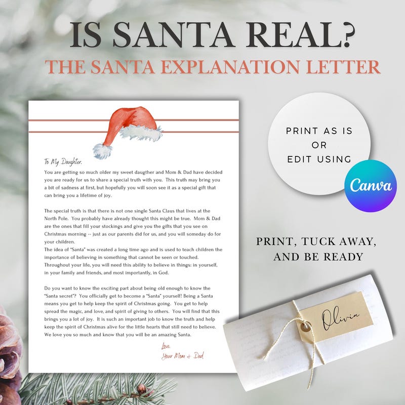 Letter Explaining Santa is Not Real - Etsy