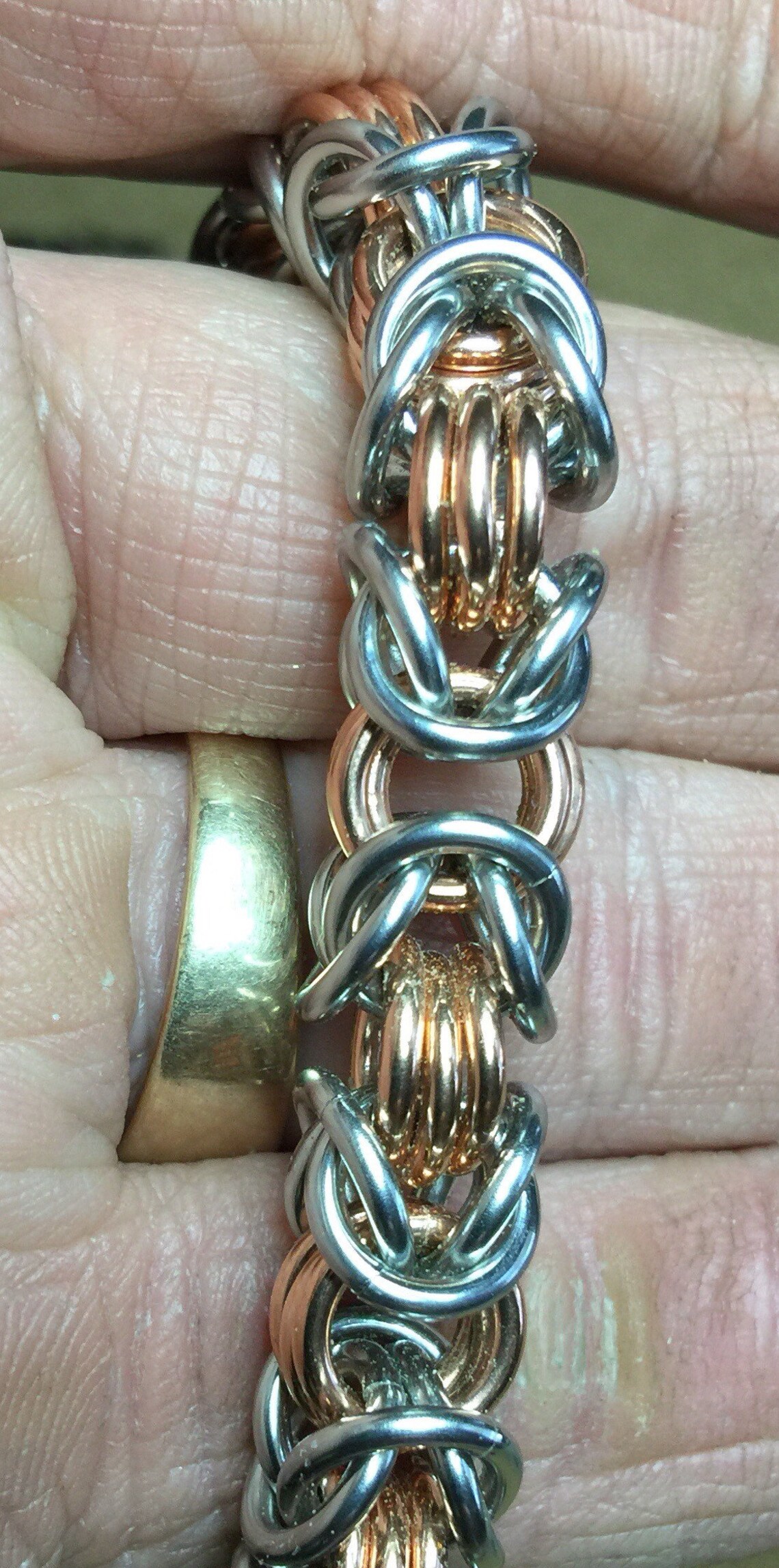 Handmade Medium Duty Byzantine Stainless Steel Chainmaille Wallet Chain ...