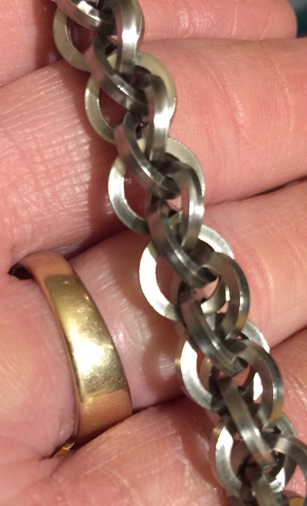 Handmade Square Ring Stainless Steel Chainmaille Bracelet - Etsy