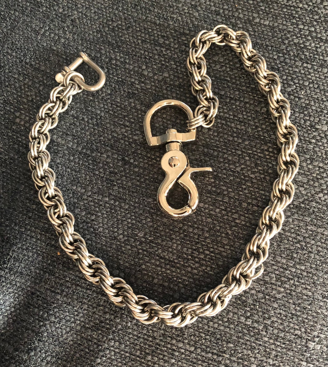 Handmade, Chainmaille, Spiral Twisted, Stainless Steel, Chain, Mens ...