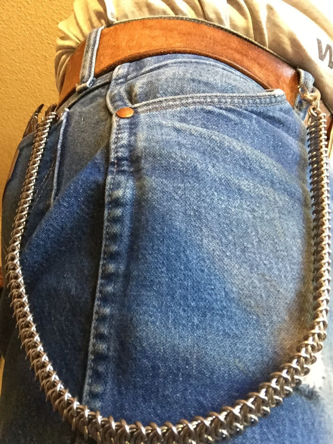 Handmade, Chainmaille, Wallet Chain, Stainless Steel, Bronze, - Etsy