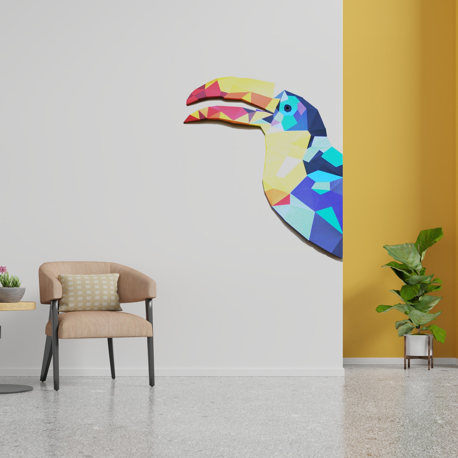 Tucan Papercraft / 3D Wall Decoration / Paper Model / Paper Art / Paper ...