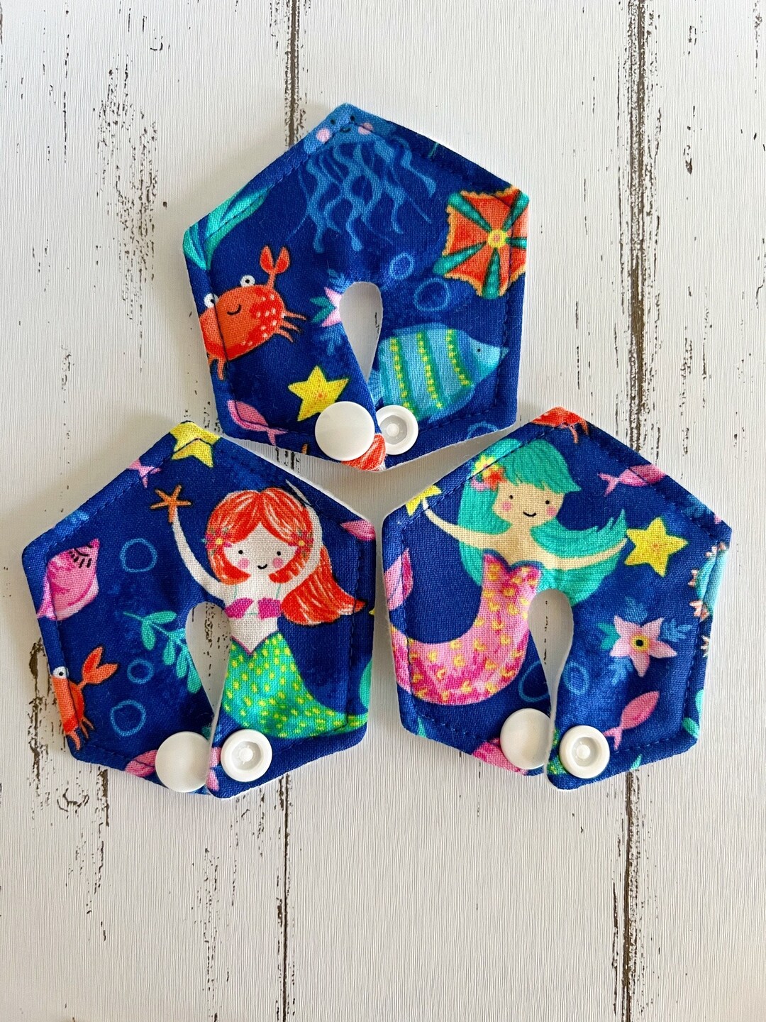 G-tube Pads, Set of 3 "mermaids" Mickey, Button, Gastrostomy Feeding ...
