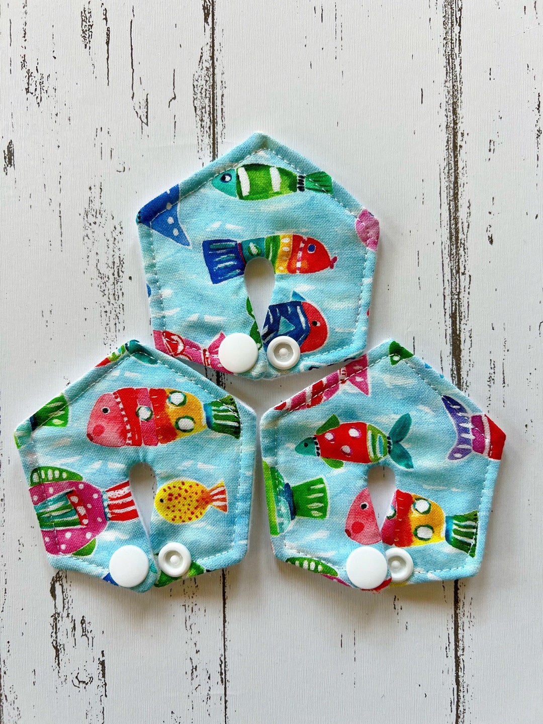 G-tube Pads, Set of 3 "little Fishies" Mickey, Button, Gastrostomy ...