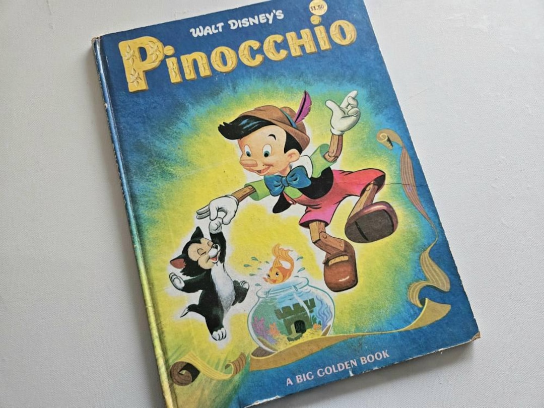 Pinocchio, Vintage Book, Walt Disney, A Golden Book, 1973 Edition - Etsy