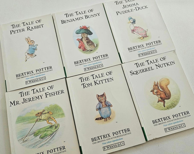 Beatrix Potter, 6 Book Set, Peter Rabbit, 1980s, Paperbacks, Squirrel ...
