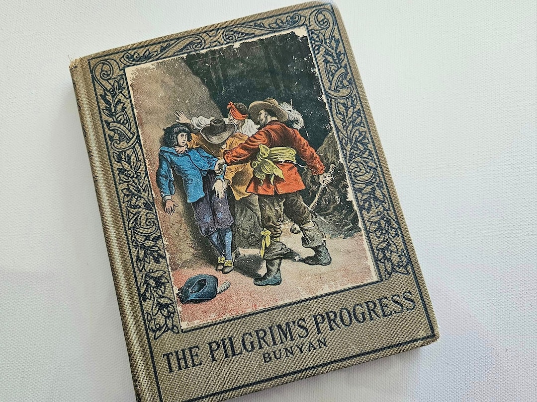 Pilgrim's Progress, Bunyan, Aged Vintage Book, Hardcover, Hardback ...