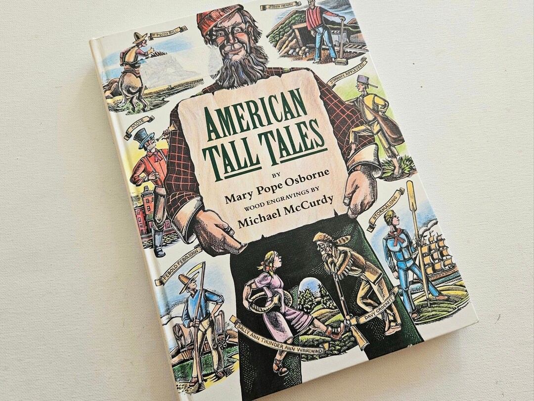 American Tall Tales, Vintage Book, Mary Pope Osborne, Wood Engravings ...