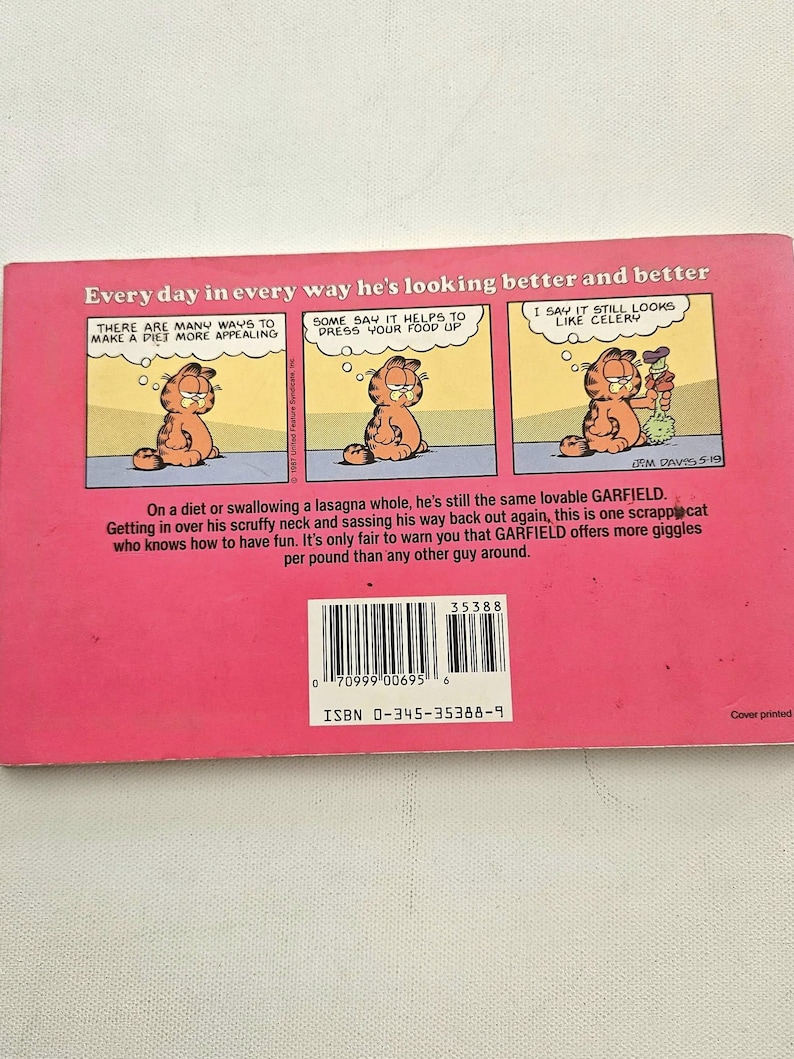 Garfield Comics, Vintage 1980s , Jim Davis, You Choose, Bookmark ...