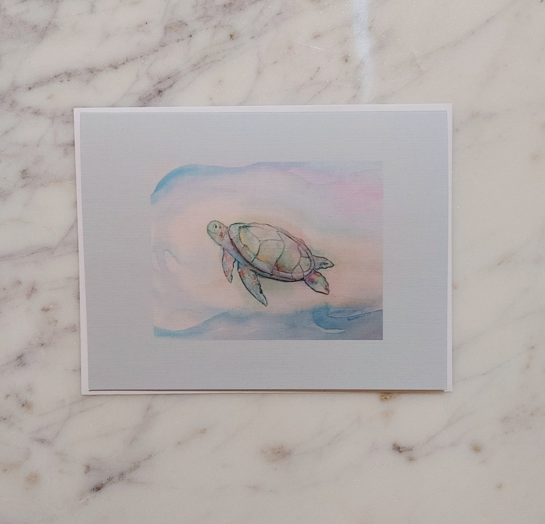 Turtle Note Cards - Etsy