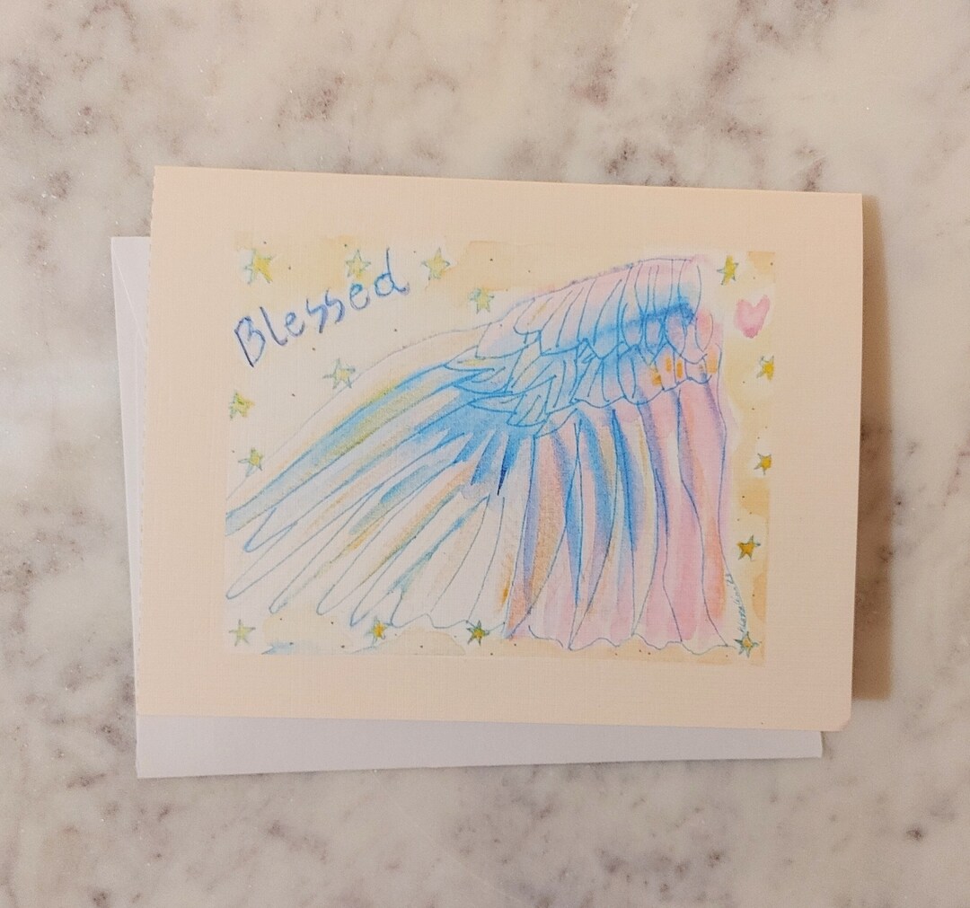 Blessed by Angels Note Cards - Etsy