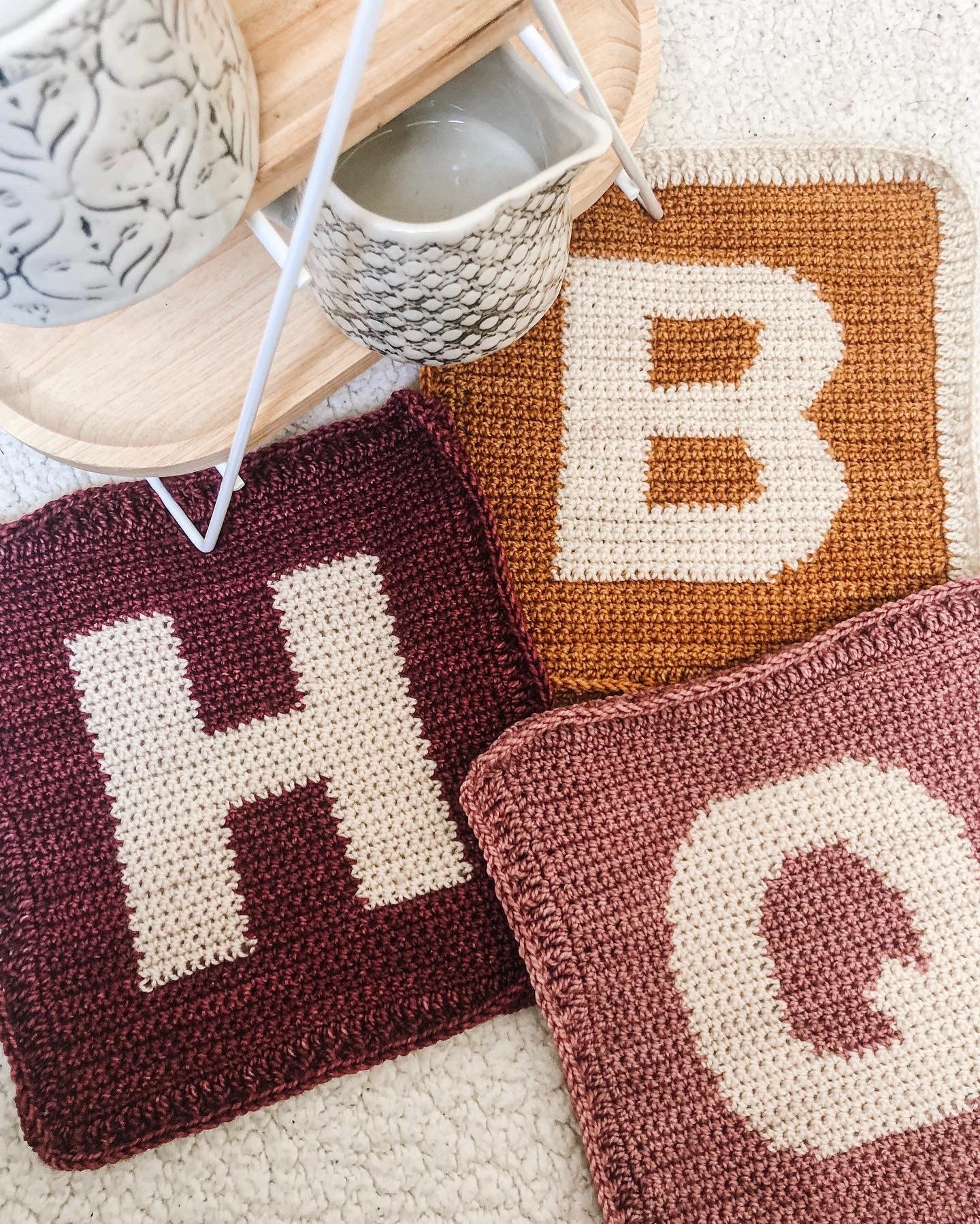 FIVE ALPHABET PATTERNS // Alphabet Blanket + Individual Alphabet Lovies ...