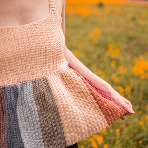 Crochet Tank Top PATTERN // Polly Peplum Top, Size Inclusive - Etsy