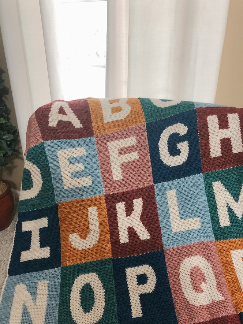 CROCHET ALPHABET PATTERNS // Alphabet Blanket Individual - Etsy