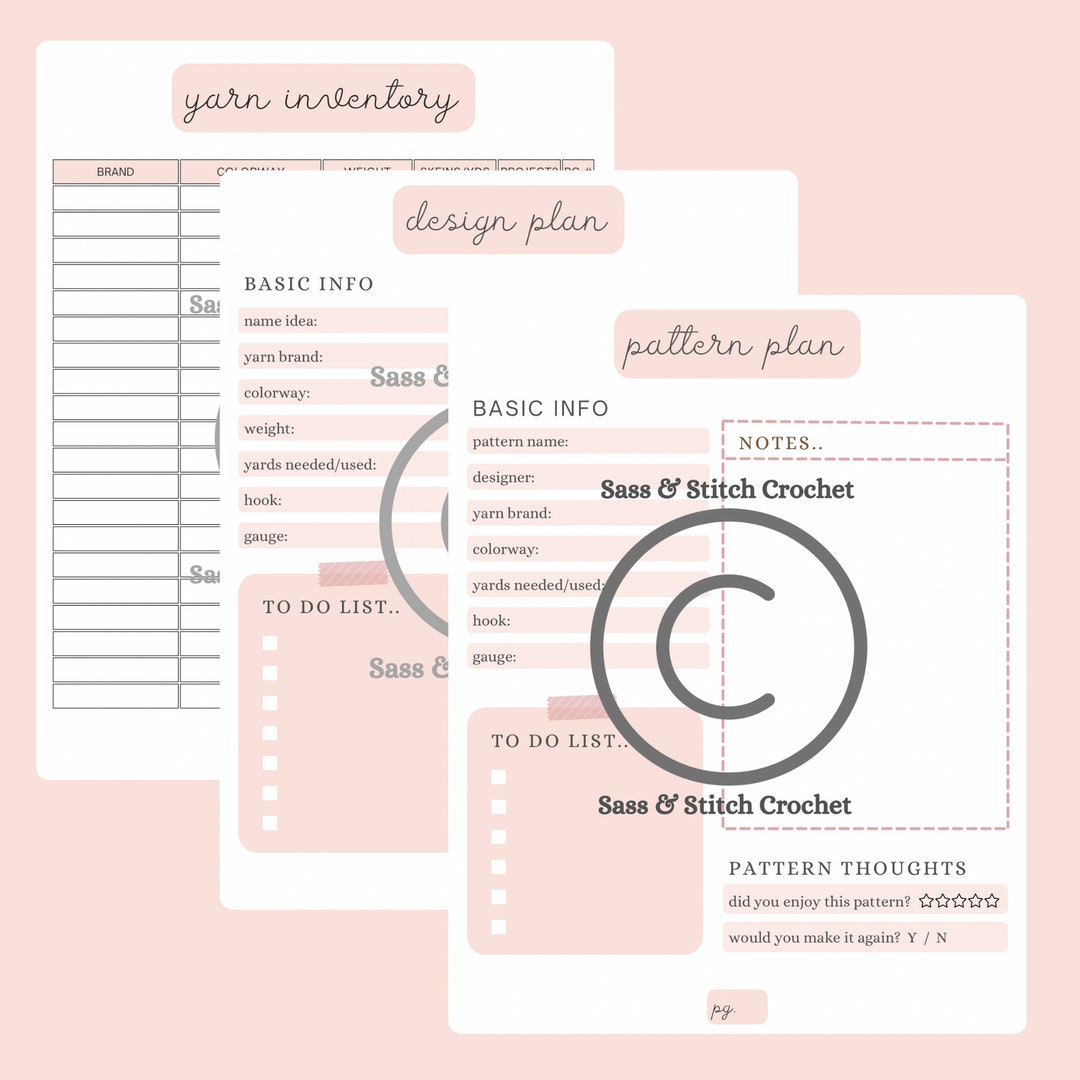 Yarn Inventory and Project Planner // Crochet Project, Crochet Planner ...