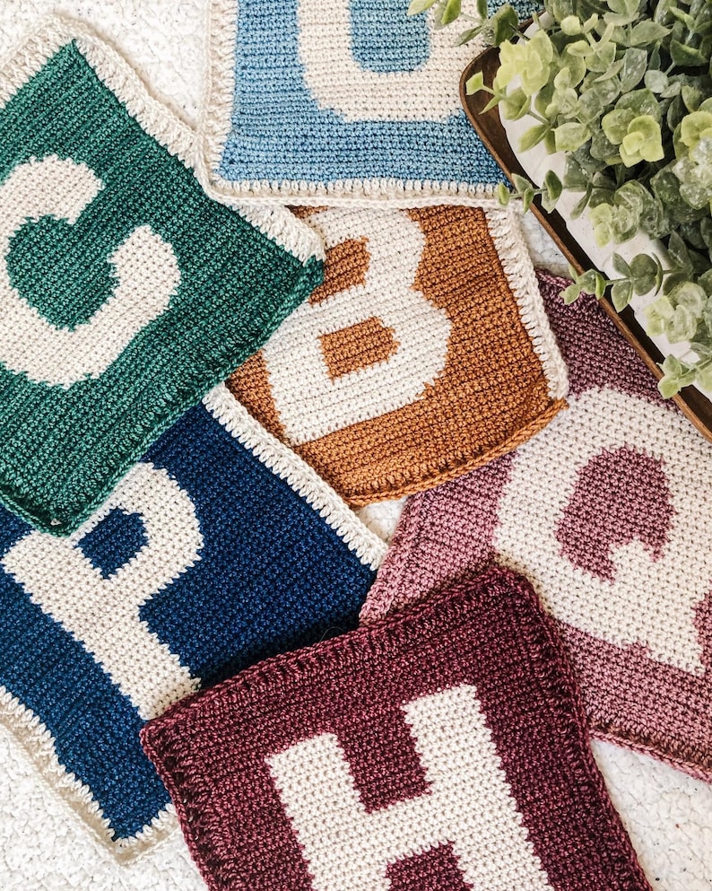 CROCHET ALPHABET PATTERNS // Alphabet Blanket Individual - Etsy