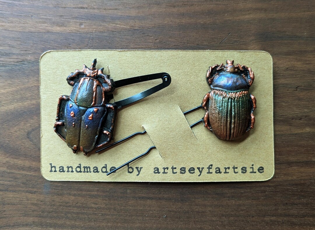 Beetle Clip and Hair Pin Set - Etsy