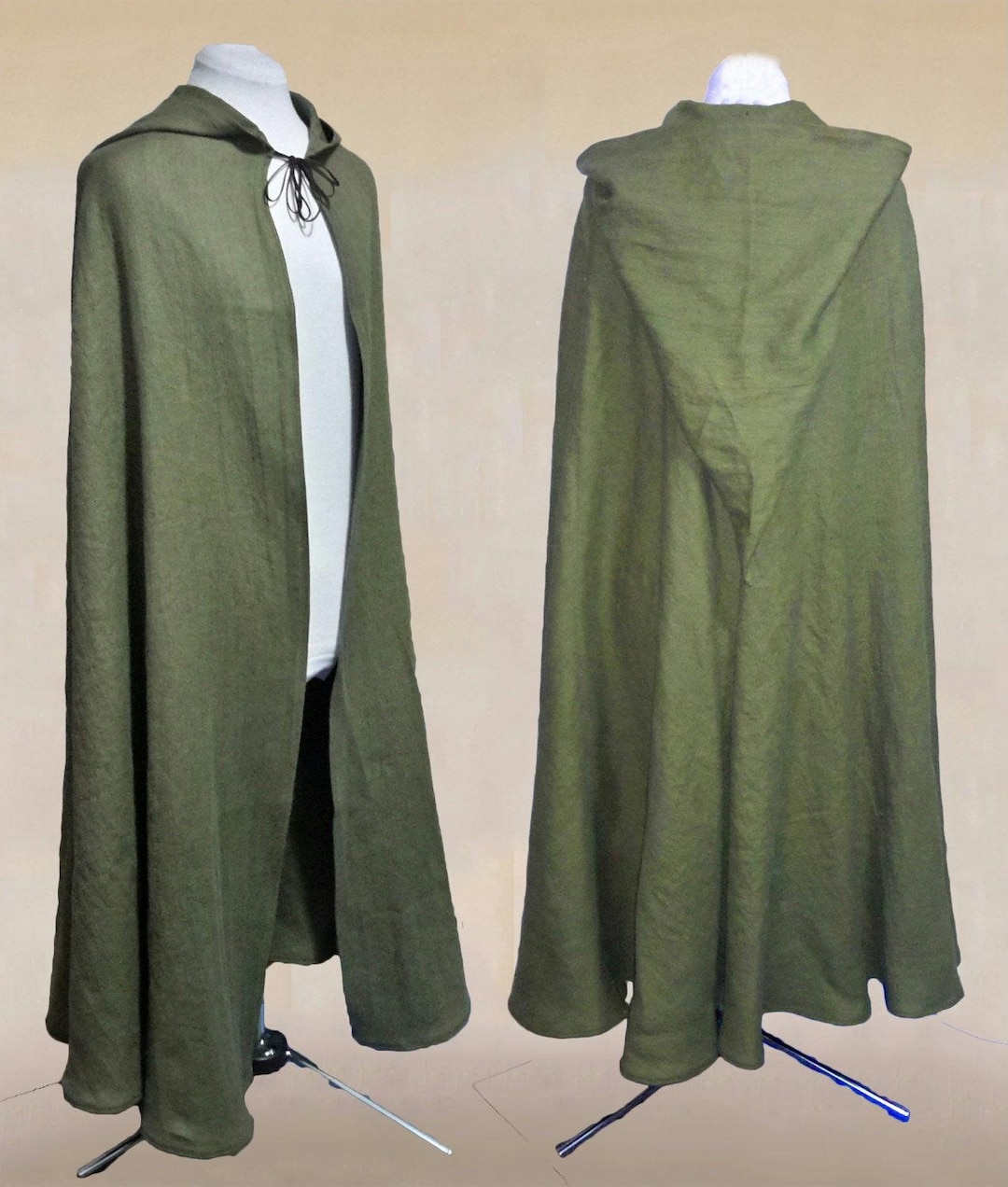 Linen Hooded Cloak: Summer-weight Renaissance/medieval Garb for LARP or ...
