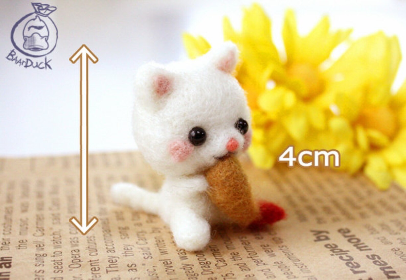 Felting Kitty Kit Cat Felted Toy DIY Craft Beginner Felting - Etsy