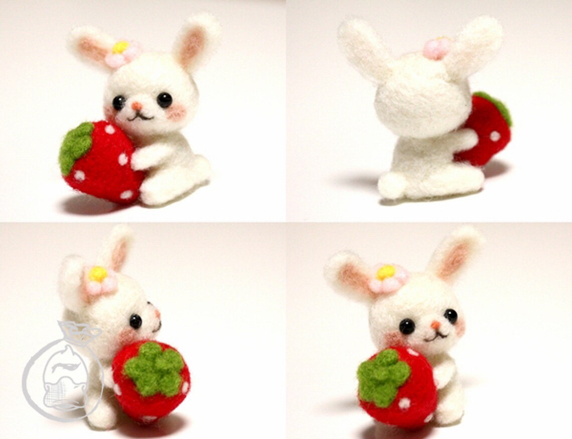 Rabbit DIY Felting Kit Bunny Wool Needle Felt Craft Novice - Etsy