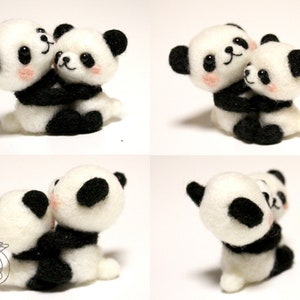Panda With Baby Gift for Mom Needle Felting Needle Felting - Etsy