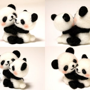 Panda With Baby Gift for Mom Needle Felting Needle Felting - Etsy