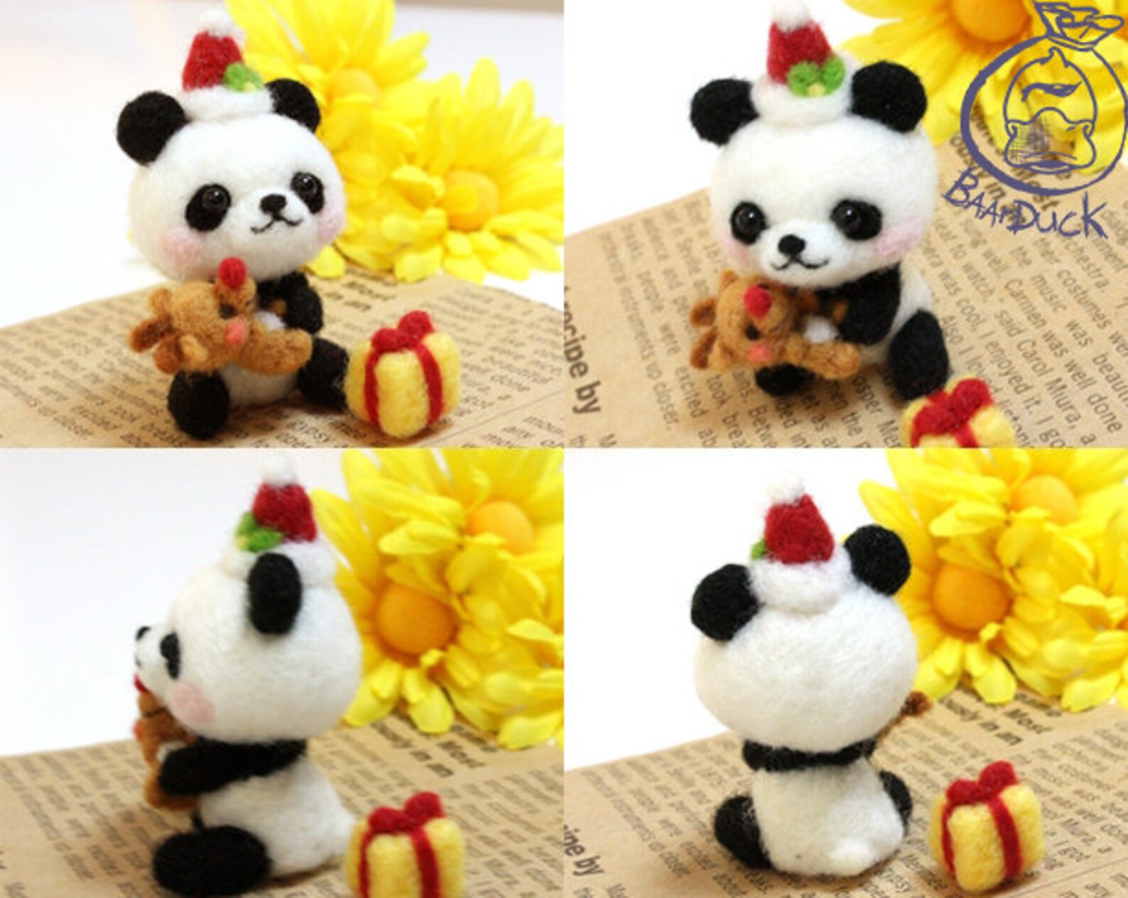 Limited Edition Christmas Panda Needle Felting Needle - Etsy