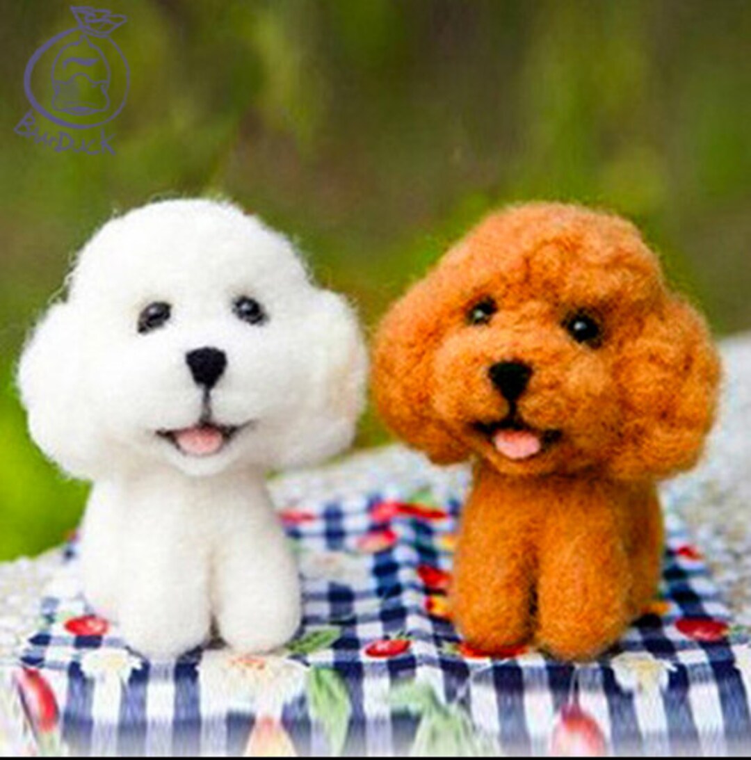 Poodle Beginner DIY Felting Kit, Wool Felt Needle Craft, Handmade ...