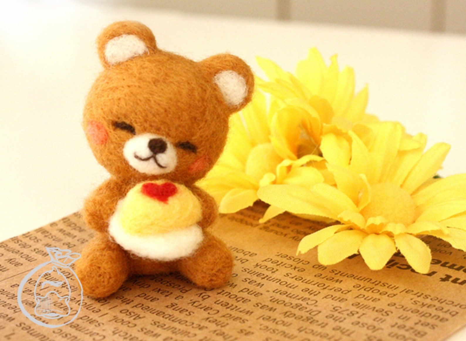 Bear Needlepoint Kits, DIY Needle Felt, Felting Kit, Felted Animals ...