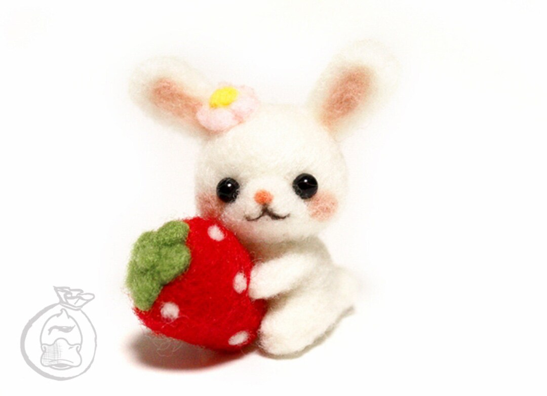 Rabbit DIY Felting Kit, Bunny Wool Needle Felt Craft Novice Handmade ...