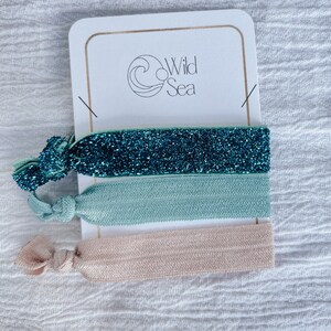 Beachy Elastic Hair Ties: Mermaid & Sparkle Accessories - Etsy