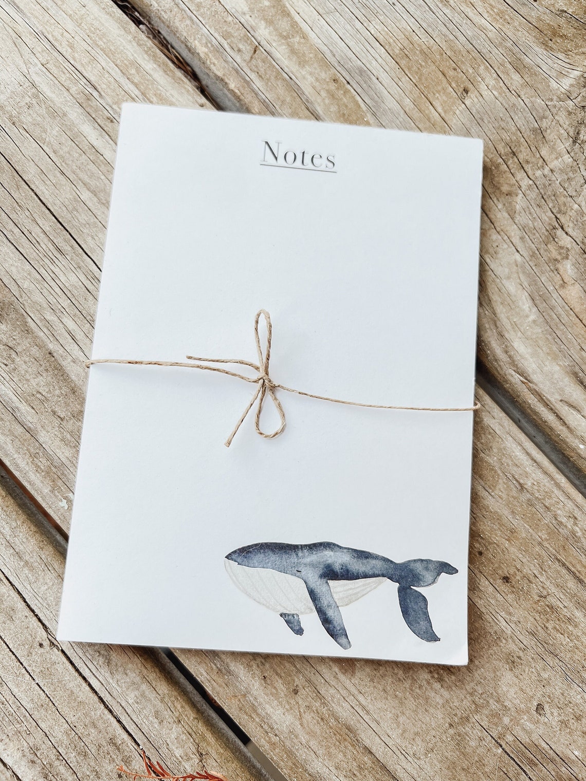 Whale Notepad Stationary - Etsy