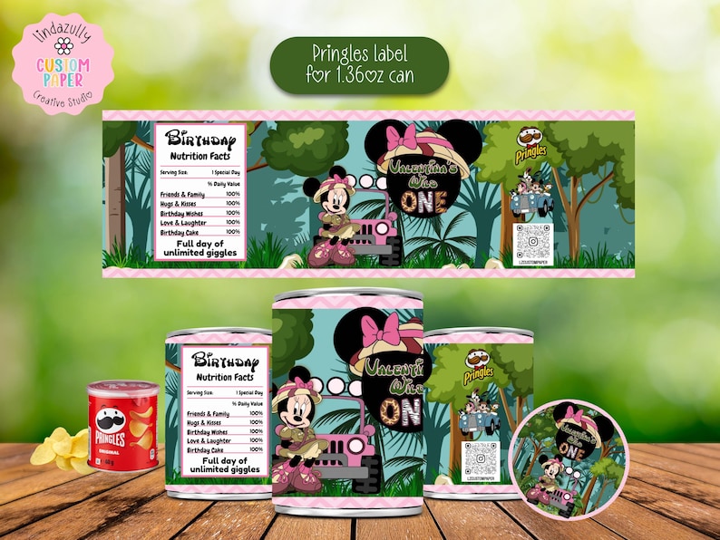 Pink Mouse Safari Party Labels | Customizable Pink Mouse Printable ...