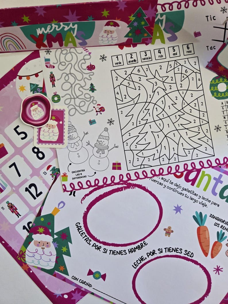 Kids Santa Letter Writing Kit – Christmas Activity Set, Advent Calendar ...