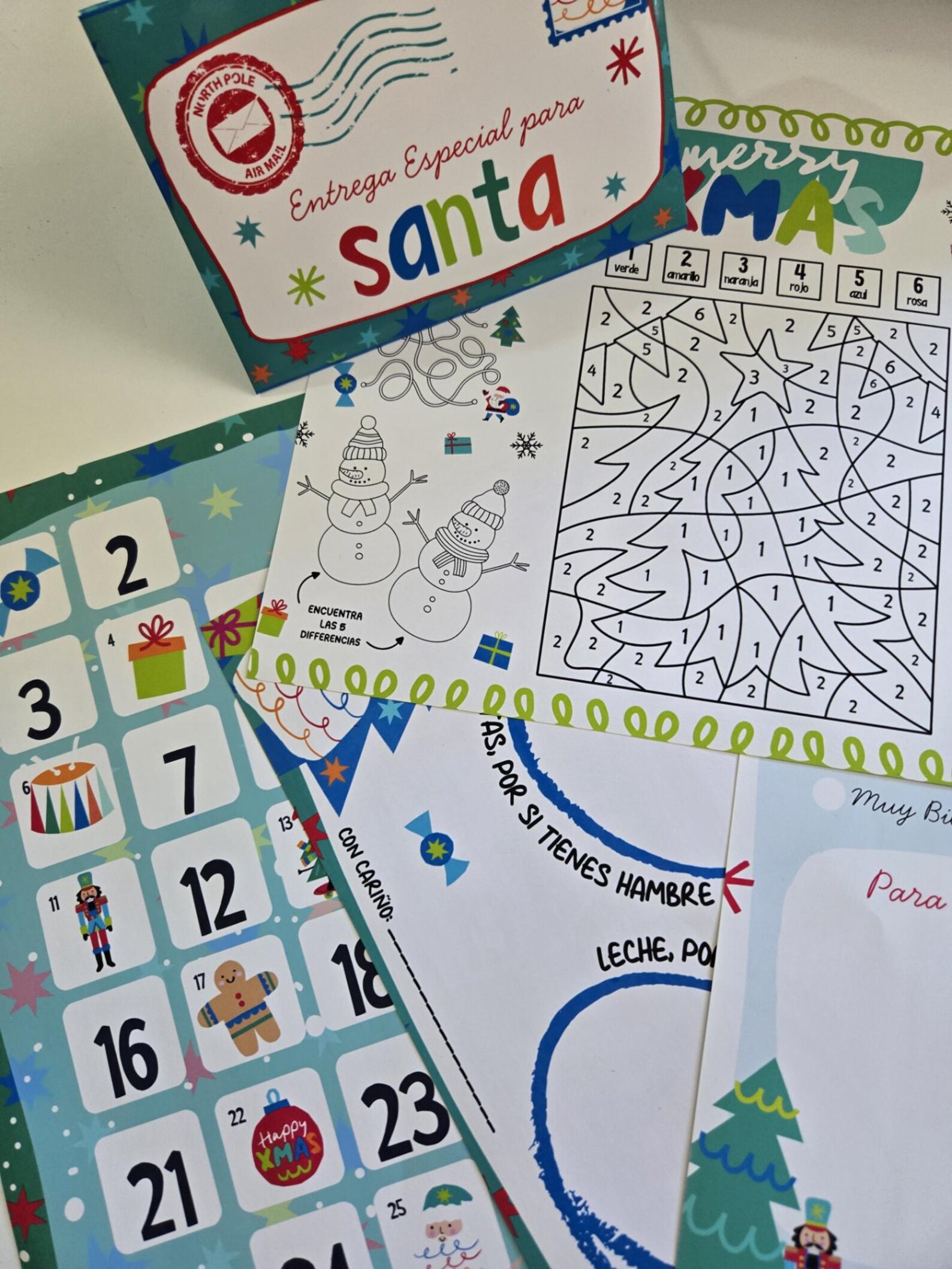 Kids Santa Letter Writing Kit – Christmas Activity Set, Advent Calendar ...